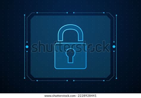 Cyber Security Technology Concept Shield Keyhole Stock Vector Royalty Free 2228928441