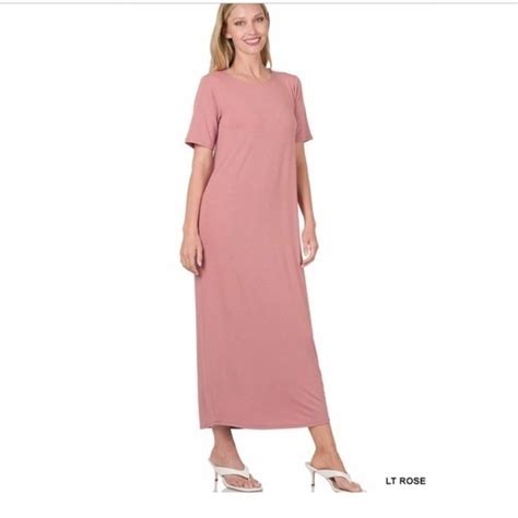 Zenana Outfitters Dresses Nwt Zenana Ss Light Rose Maxi Dress For