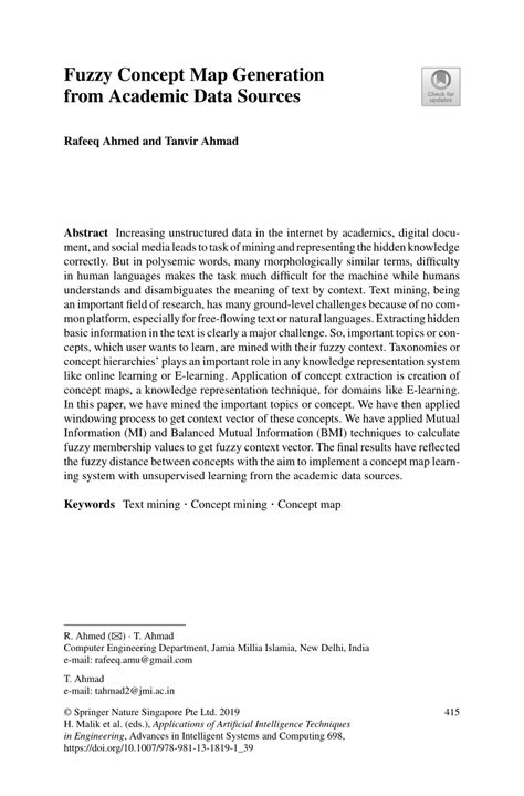 pdf fuzzy concept map generation from academic data sources sigma