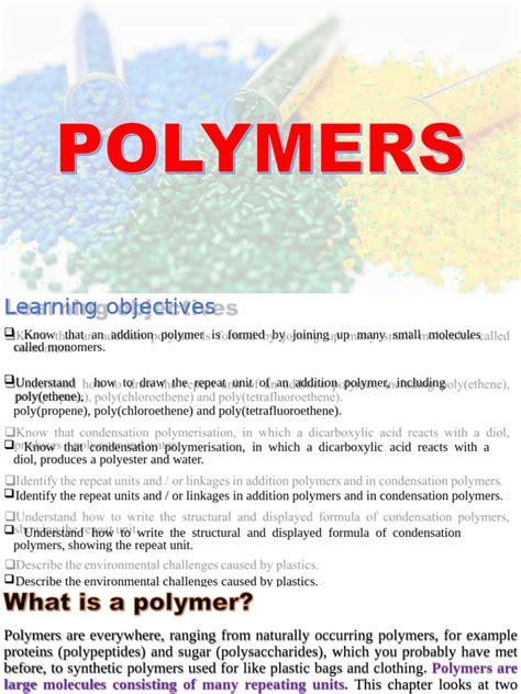 Polymers Pdf Polymers Polyester
