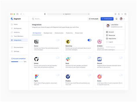 Integrations Screen By Luke Dalton On Dribbble