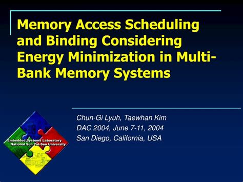 Ppt Memory Access Scheduling And Binding Considering Energy