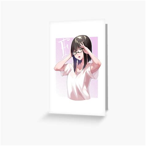 Sumika Fujimiya Isekai Ojisan Anime Glasses Girl Wearing White T Shirt