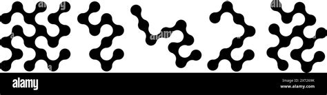 Set Of Connected Black Dots Transition Metaballs Integration Symbol Circles Pattern Vector