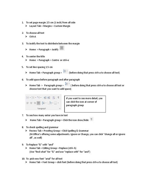 Word Instruction Pdf Cursor User Interface Written Communication
