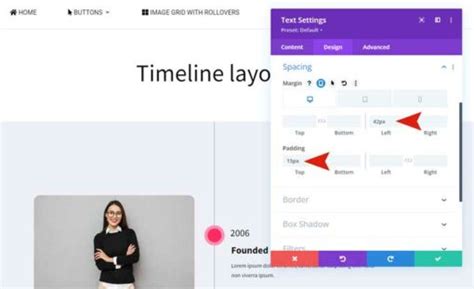 how to create a divi timeline layout