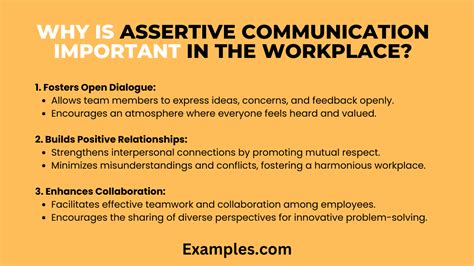 Assertive Communication at Workplace: Examples , Pdf