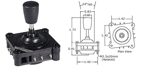 J1 Low Profile Switch Stick Two Axis Joystick