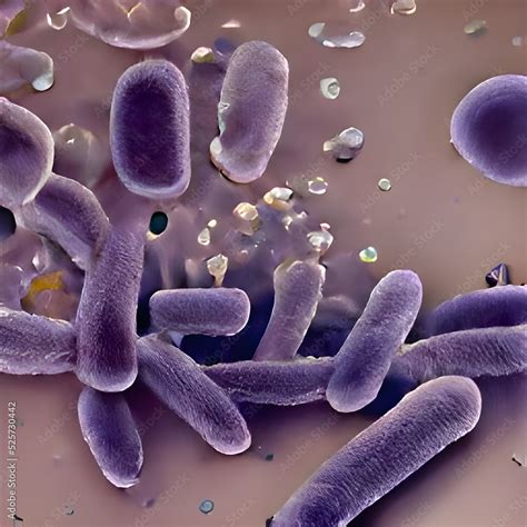 Biofilm Of Antibiotic Resistant Bacteria Closeup View Rod Shaped And Spherical Bacteria