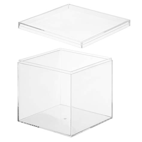 Uxcell Acrylic Box With Lid Clear Acrylic Display Boxes Plastic Square