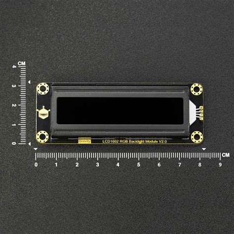 Gravity I2c 16x2 Arduino Lcd With Rgb Font Display Black The Pi Hut