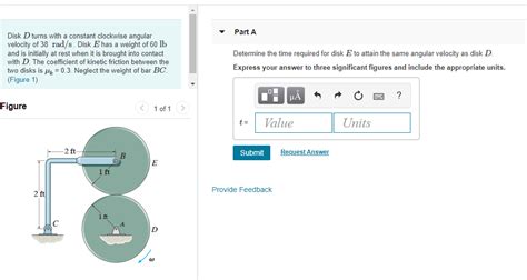 Solved Part A Disk D Turns With A Constant Clockwise Angular