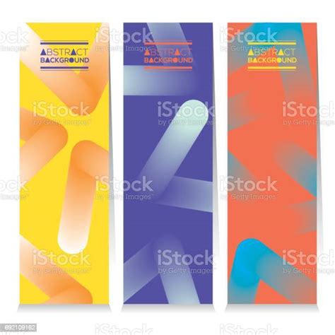 현대 디자인 3 추상 수직 배너 벡터 일러스트 레이 션의 설정 0명에 대한 스톡 벡터 아트 및 기타 이미지 0명 3가지 개체 개념 Istock