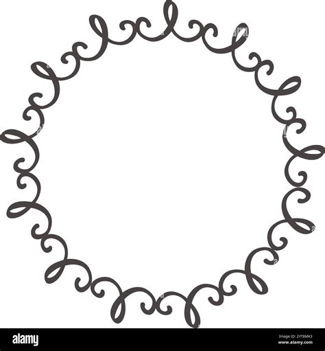 Round Frame With Swirling Decorative Lines Creating An Elegant And Ornate Border Perfect For