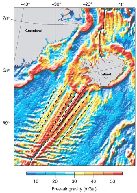 Satellite Derived Free Air Gravity Anomaly Faa Along The Reykjanes Download Scientific