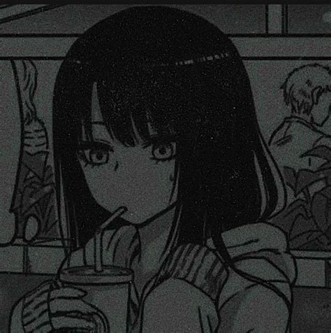 чб ава аниме ег Девочка манга Темное аниме Девушки из аниме