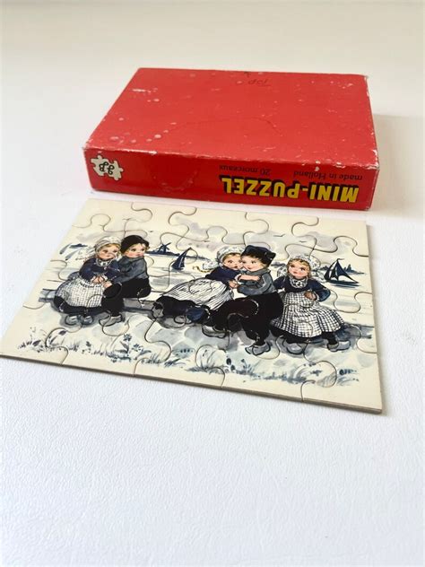 Rare Vintage 20 Piece Mini Puzzel Made In Holland Complete Puzzle Set Of 2 Etsy