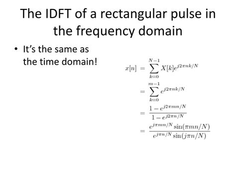 Ppt Dft Idft Rrc Filter Timing Synchronization And Carrier Phase