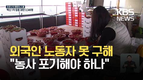 외국인 노동자 ‘가뭄에 농사 포기해야하나” Kbs 20210309 Youtube