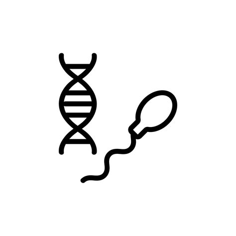 Dna Sperm Icon Vector Isolated Contour Symbol Illustration 9871243 Vector Art At Vecteezy