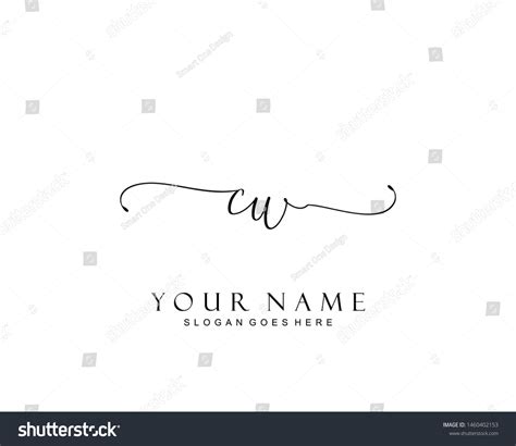 Initial Cw Beauty Monogram Elegant Logo Stock Vector Royalty Free 1460402153 Shutterstock