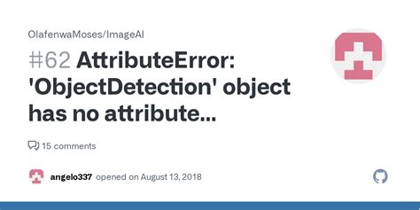 AttributeError ObjectDetection Object Has No Attribute SetModelTypeAsYOLOv Issue