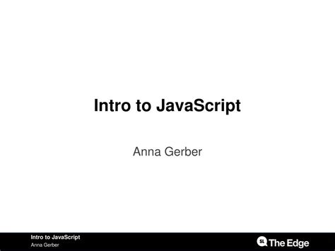Ppt Intro To Javascript Powerpoint Presentation Free Download Id