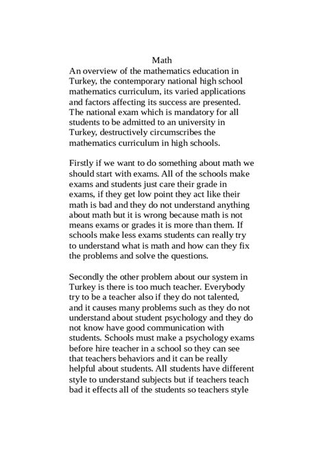 Math Projects About Daily Problems In Math High School Final Essays Mathematics Docsity