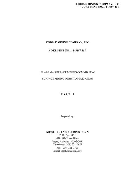 Fillable Online Surface Mining Alabama Fillable Online Surface Mining Alabama Kodiak Fax