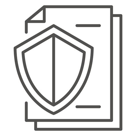 Secured Paper Icon Outline Style 15182987 Vector Art At Vecteezy