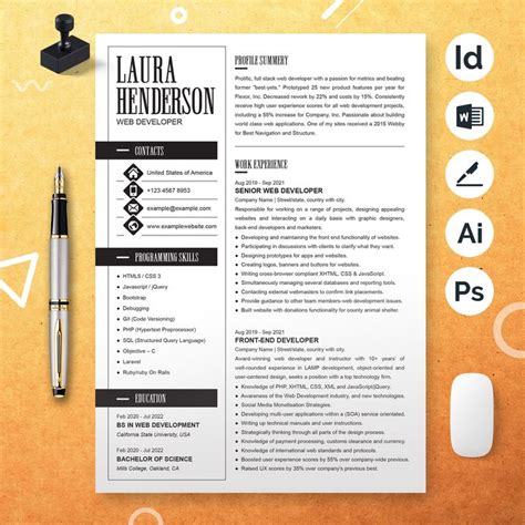 Professional Job Winning Resume Professional Cv Format Best Customise Cv Cv Template Word