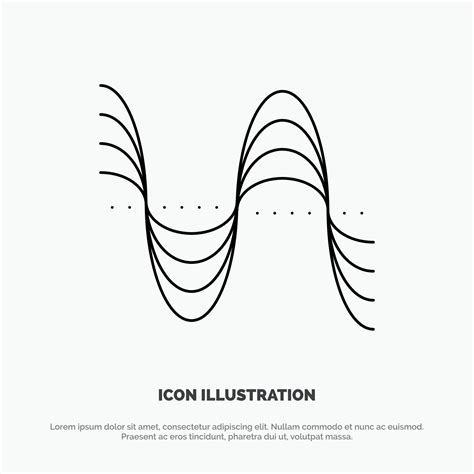 Frequency Hertz Pitch Pressure Sound Line Icon Vector 13122126 Vector