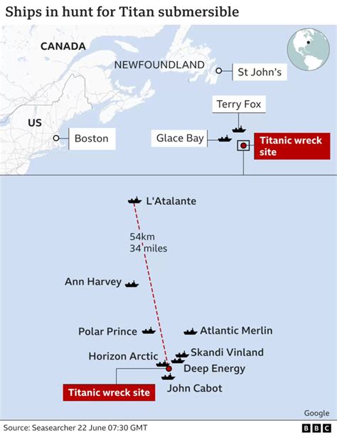 Titanic Sinking Map Location