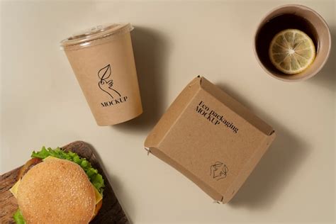 Premium Psd Eco Friendly Fast Food Cardboard Packaging