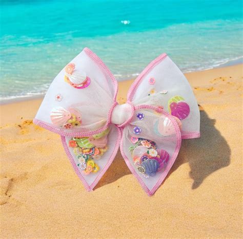 Pink Mermaid Shell Shaker Bow Etsy