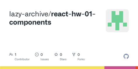 Github Lazy Archive React Hw Components