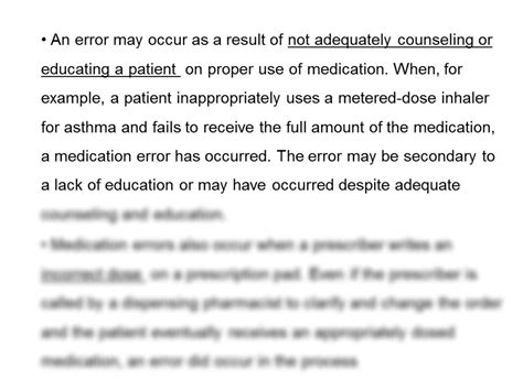Solution Medication Error Types And Assessments Studypool