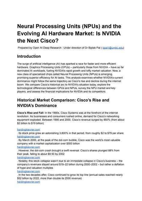 Neural Processing Units Npus And The Evolving Ai Hardware Market Is Biplab Pal Phd