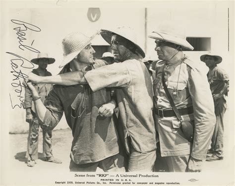 Basil Rathbone Signed Photo From The Movie Rio Vintage Memorabilia