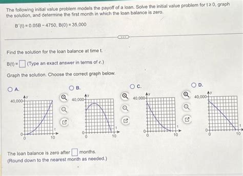 Solved The Following Initial Value Problem Models The Payoff
