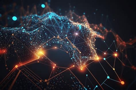 Premium Ai Image Virtual Network Connectivity In A Modern Abstract Technology Design