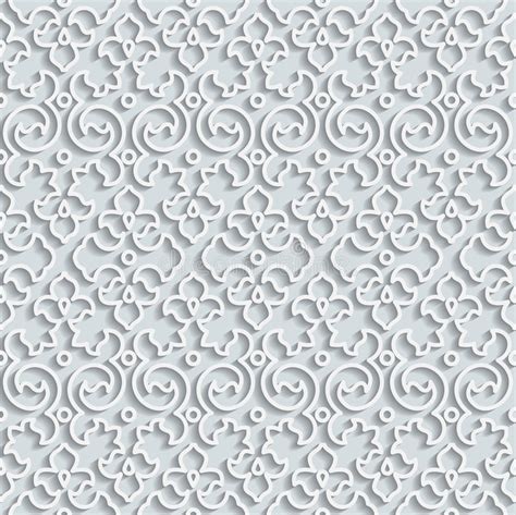 Seamless Pattern Background Curl Decoration Stock Vector