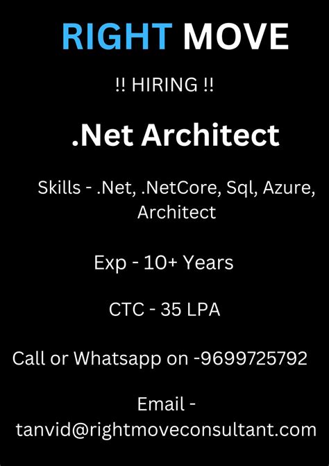 Dotnet Architect Dotnetcore Sql Azure Immediatejoiners Hiring