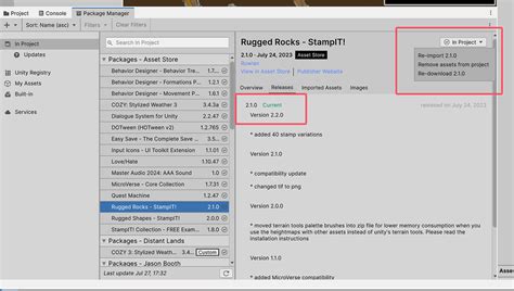Asset Can Not Update To The Latest Version Unity Engine Unity