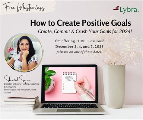 How To Create Positive Goals Masterclass Sheetal Sujan Posted On The