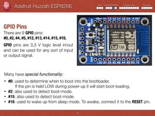 Adafruit Huzzah Esp8266 WiFi Board PDF Operating Systems Computer Software And Applications