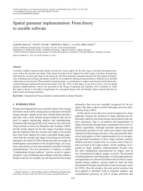 Pdf Spatial Grammar Implementation From Theory To Useable Software