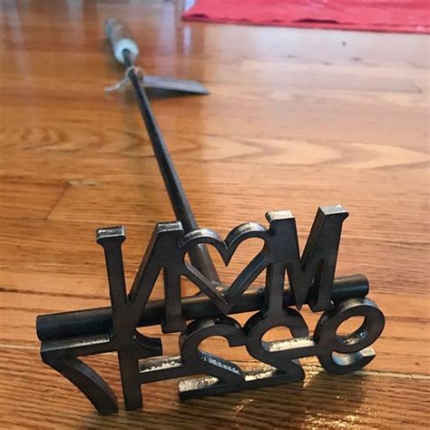 Wedding Branding Iron With Date And Initials Branding Ceremony Rustic