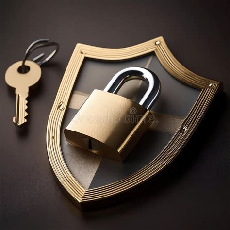 Security And Protection Featuring Symbols Like A Padlock Shield And A Key Symbolizing Safety
