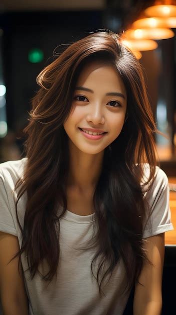 Premium Ai Image Super Beatiful Korean Girl Smiling